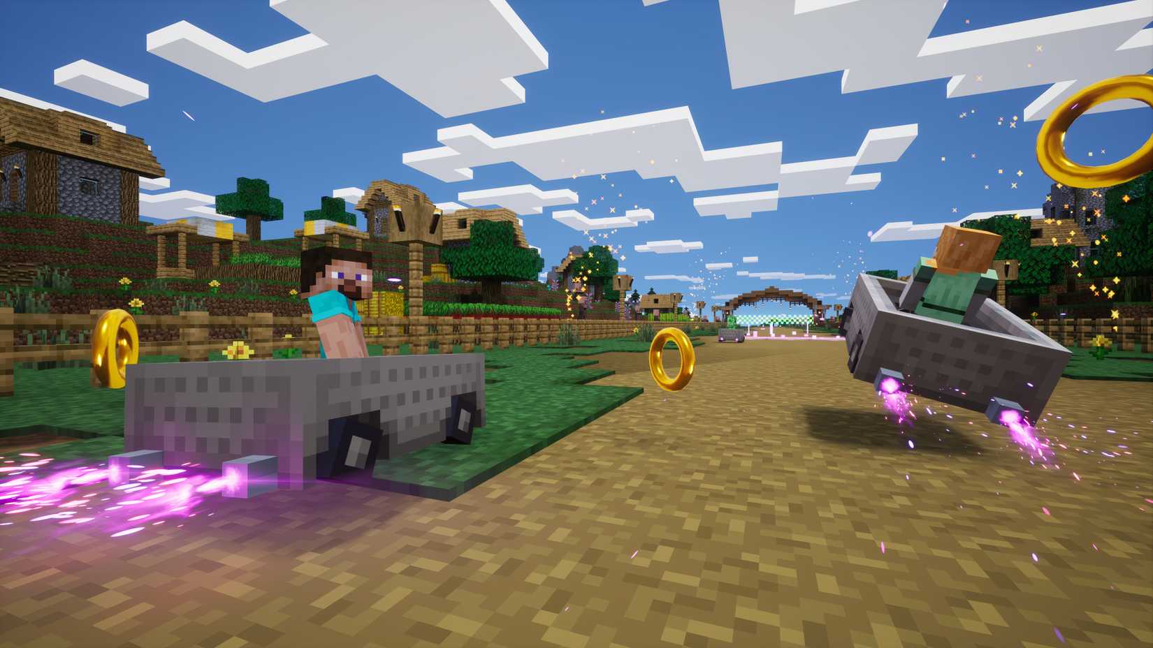 ソニックレース：CrossWorlds Minecraft DLCプレビュー - チキンジョッキーはどこですか？ - BUFF.PLUS
